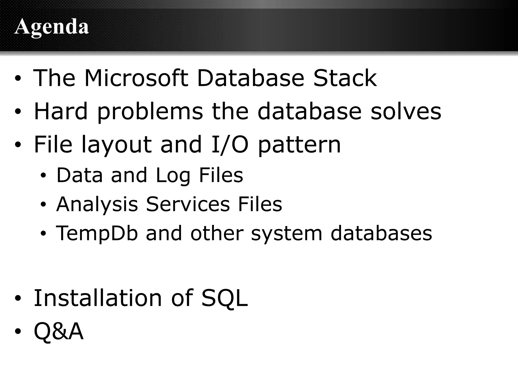 Databases for Storage Engineers | PPT