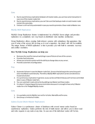 Master master vs master-slave database | PDF