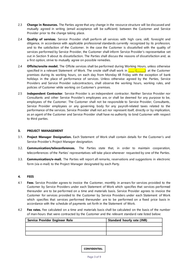MSA Template for IT Services | DOCX | Business | Business and Finance