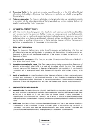 MSA Template for IT Services | DOCX