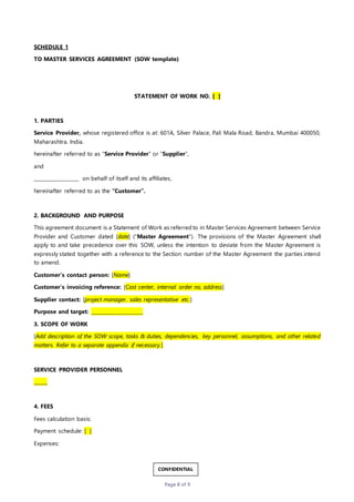 MSA Template for IT Services | DOCX