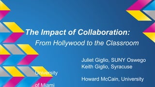 ufva august 2015- impact of collaboration | PPT