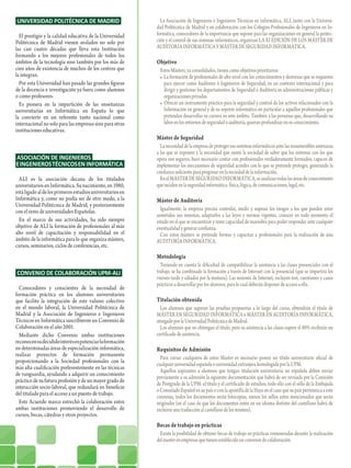 XI Edición de los Master de Seguridad Informática y Auditoría ...