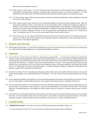 Form of Master Agreement For Verification and Validation Services ...