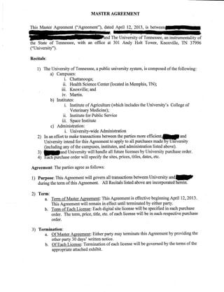 Sample - Completed Master Agreement | PDF