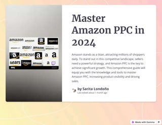 𝐂𝐨𝐧𝐪𝐮𝐞𝐫 𝐭𝐡𝐞 𝐀𝐦𝐚𝐳𝐨𝐧 𝐏𝐏𝐂 𝐅𝐫𝐨𝐧𝐭𝐢𝐞𝐫: 𝐘𝐨𝐮𝐫 𝟐𝟎𝟐𝟒 𝐑𝐨𝐚𝐝𝐦𝐚𝐩 𝐭𝐨 𝐀𝐝𝐯𝐞𝐫𝐭𝐢𝐬𝐢𝐧𝐠 ...