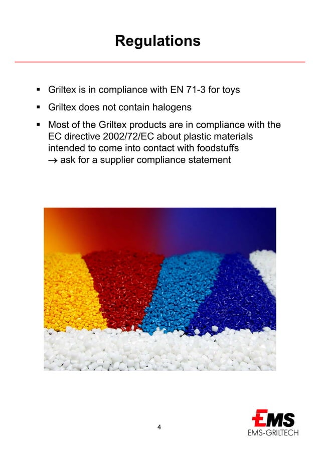 EMS Griltex flow and dispersion additives for masterbatch | PDF | Chemistry | Science