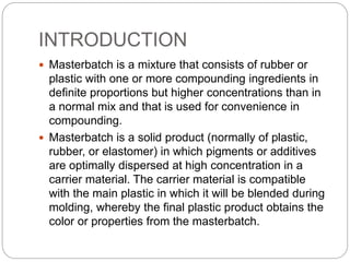 Masterbatch - White and Black | PPTX