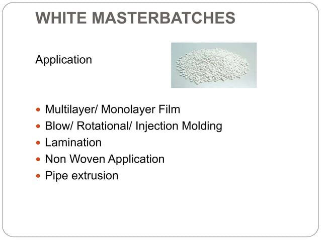 Masterbatch - White and Black | PPTX