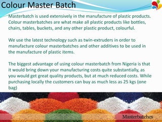 Masterbatch Manufacturer | PPTX