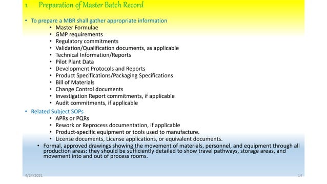 Master batch record,batch production record ,Quality Audit Type and ...