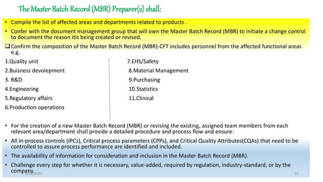 Master batch record,batch production record ,Quality Audit Type and ...