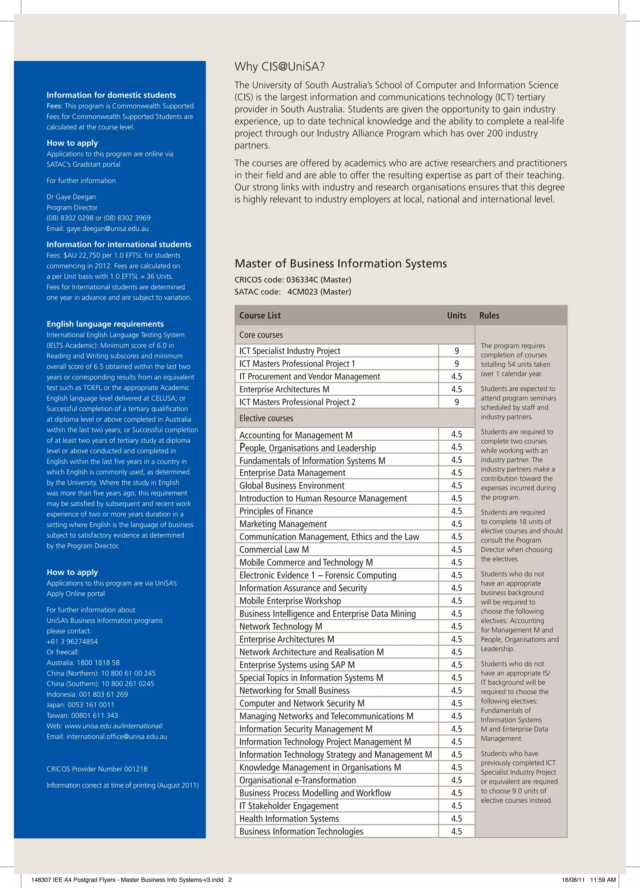 Master business information systems | PDF