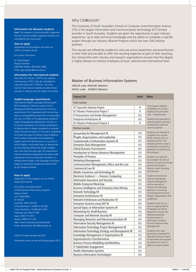 Master business information systems | PDF