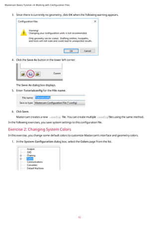 Mastercam basics-tutorial | PDF