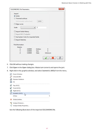 Mastercam basics-tutorial | PDF