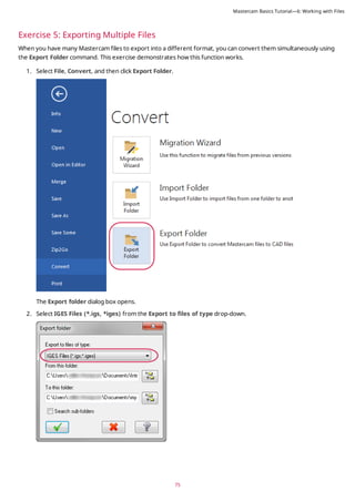 Mastercam basics-tutorial | PDF