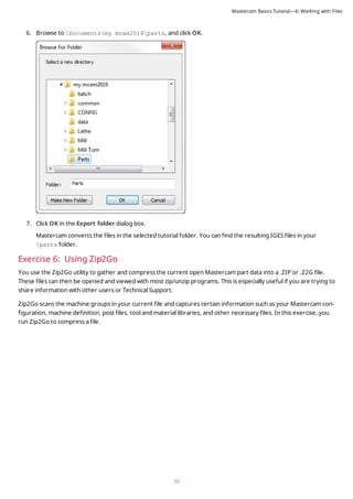 Mastercam basics-tutorial | PDF