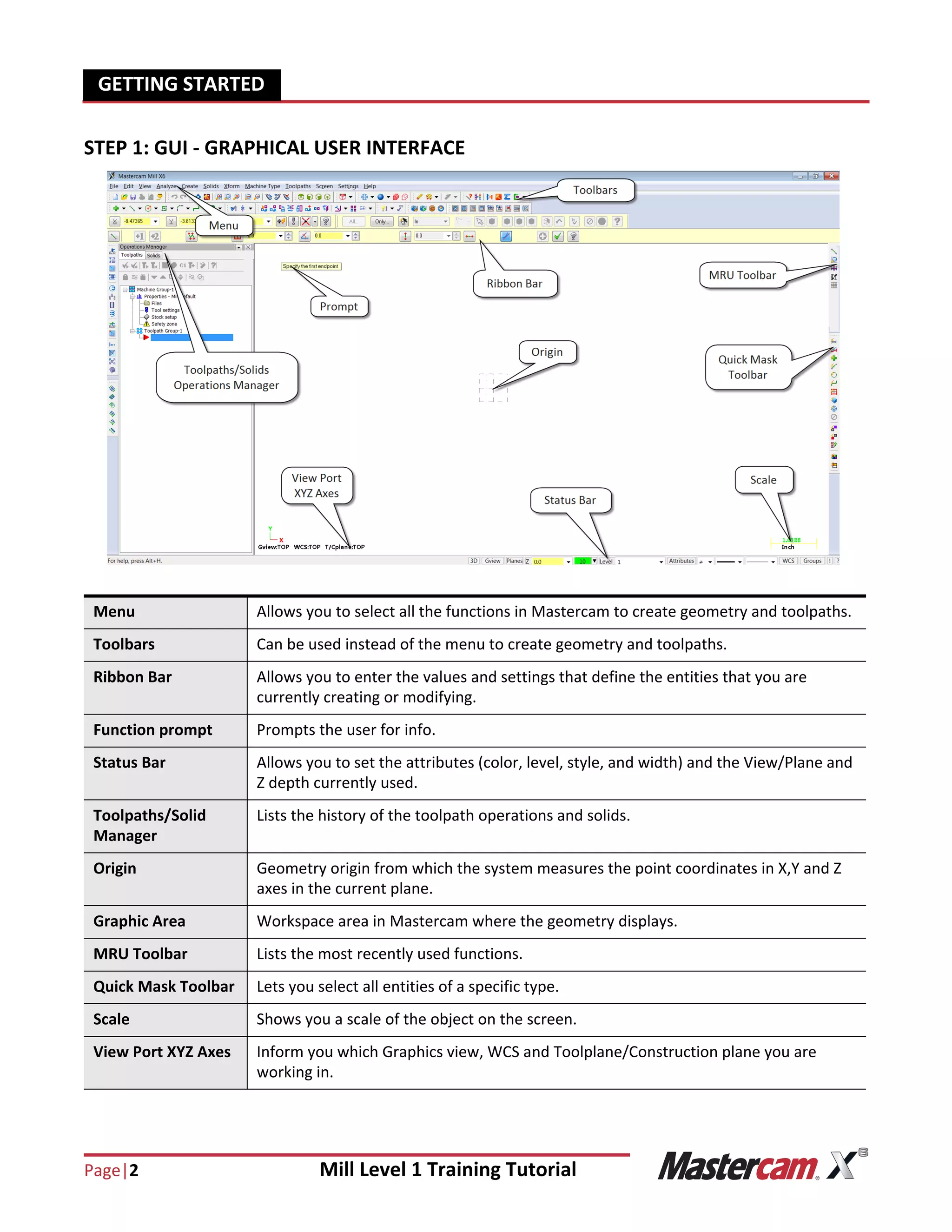 Mastercam x6-mill-level-1-tutorial-1 | PDF