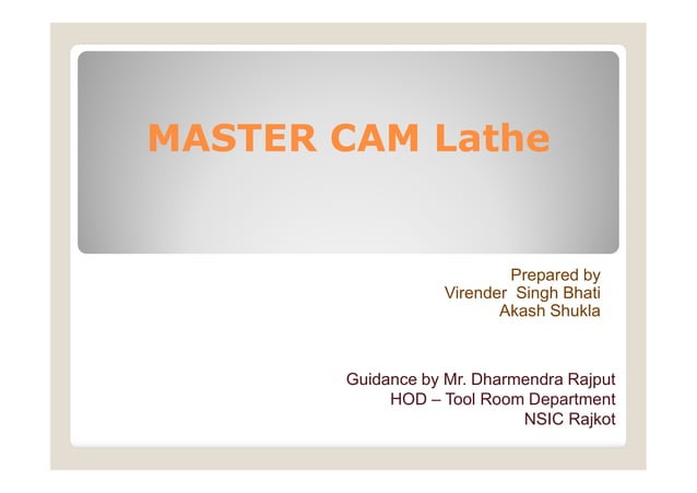 Mastercam lathe tutotial | PDF