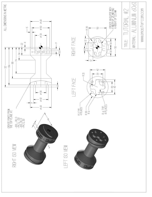 Mastercam Mill Turn Drawing 04 | PDF