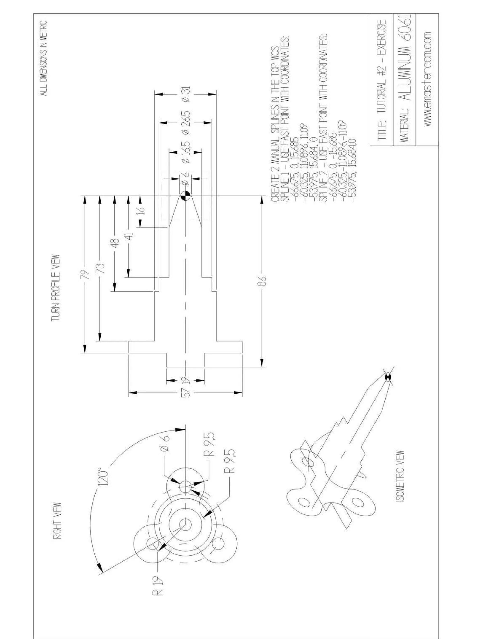 Mastercam Mill Turn Drawing 04 | PDF