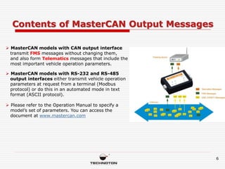 MasterCAN Vehicle Data Interfaces (ENG) | PPTX