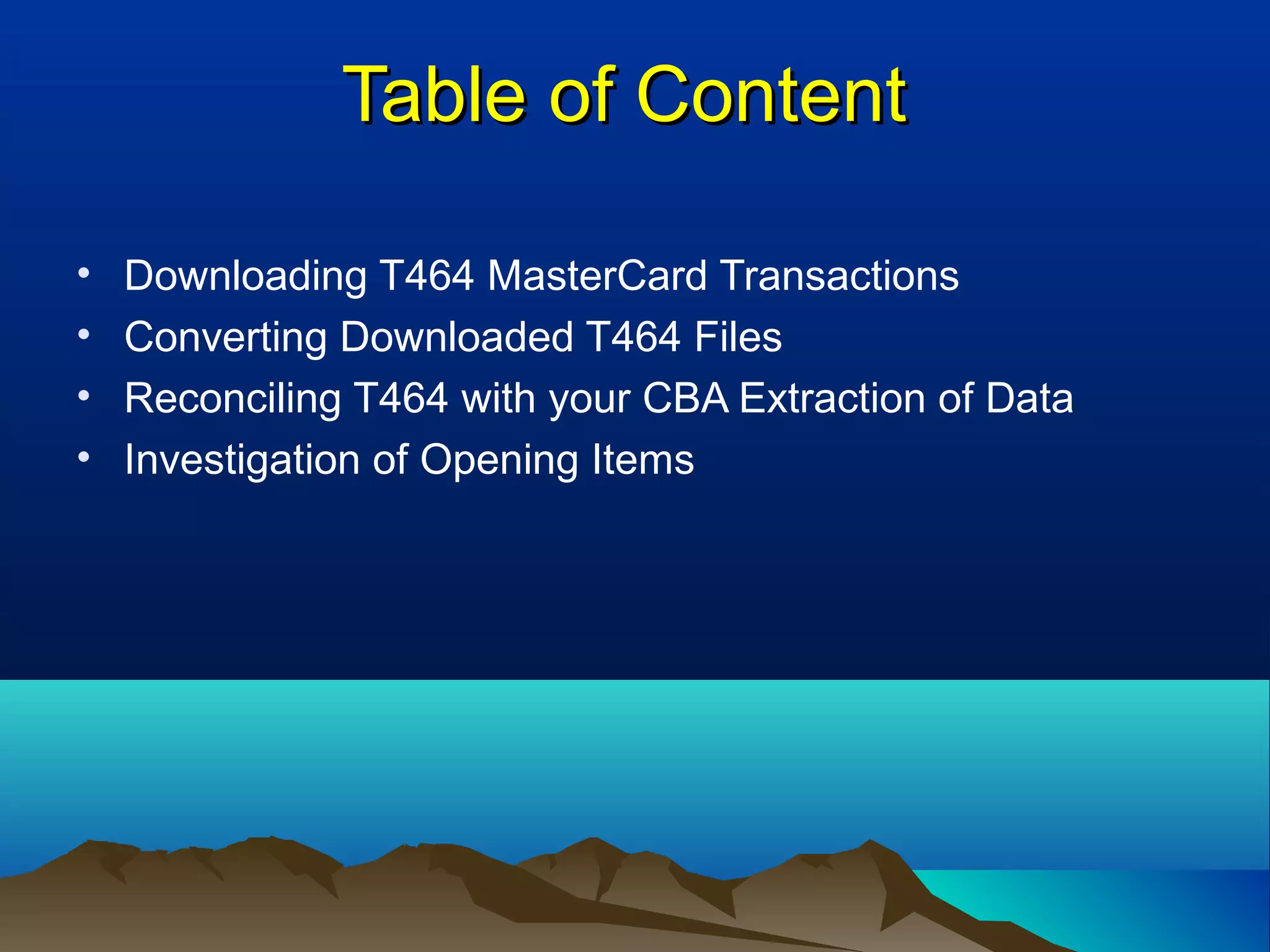 Mastercard t464 acquiring atm transactions reconciliation manual | PPT