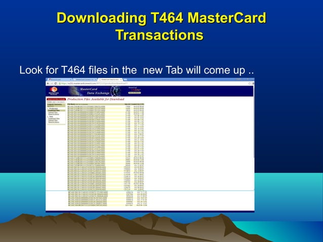 Mastercard t464 acquiring atm transactions reconciliation manual | PPT
