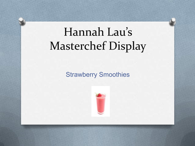 Masterchef presentation Hannah | PPTX