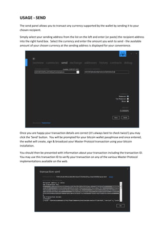 Masterchest wallet user_doco_initial_draft | PDF