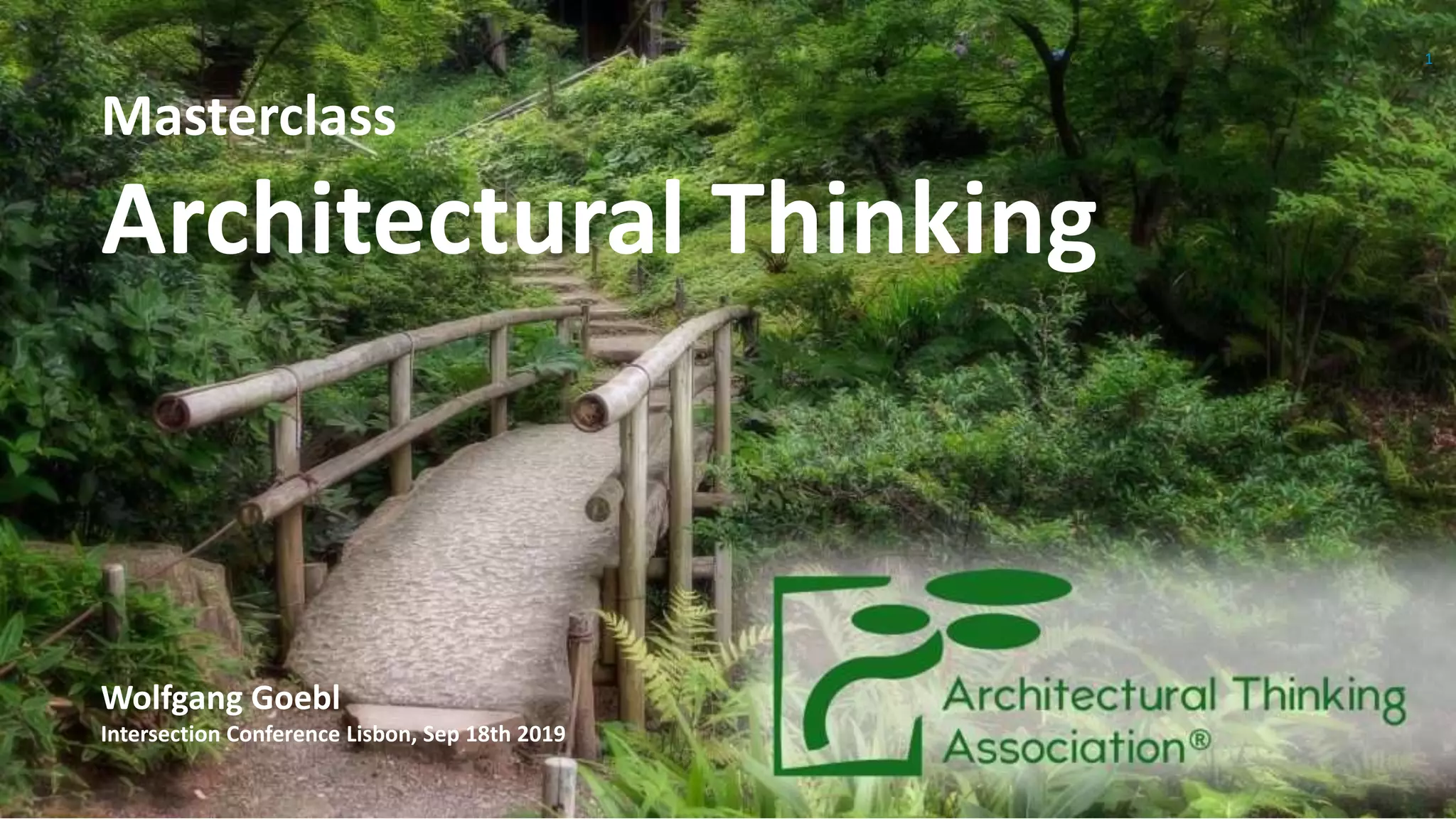 Masterclass architectural thinking | PPTX