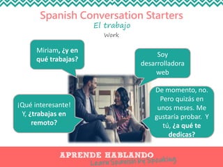 Masterclass Spanish Conversation Starters | PPT | Descarga Gratuita