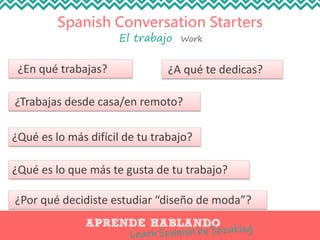 Masterclass Spanish Conversation Starters | PDF