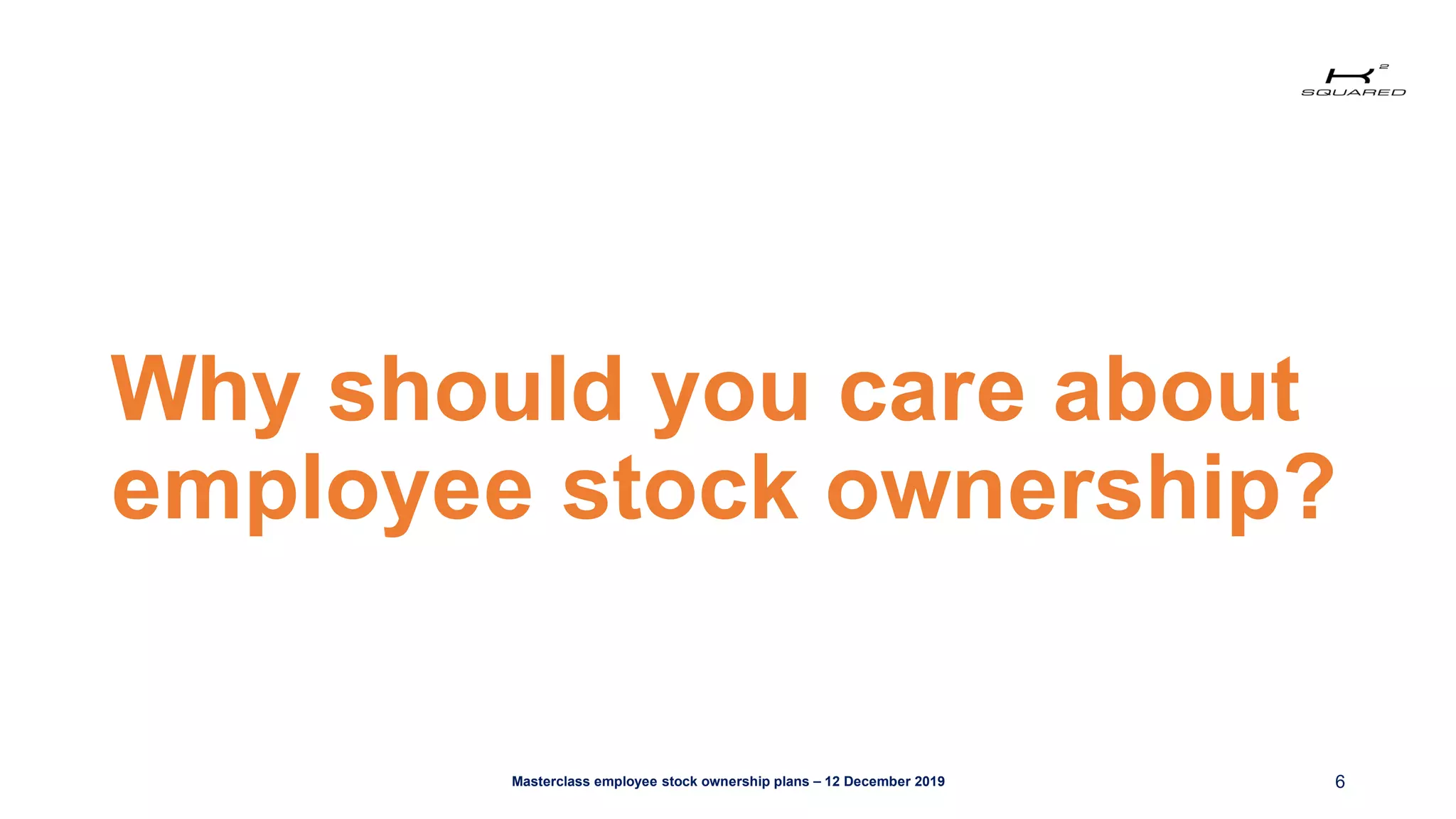 Masterclass Employee Stock Ownership Plans | PDF