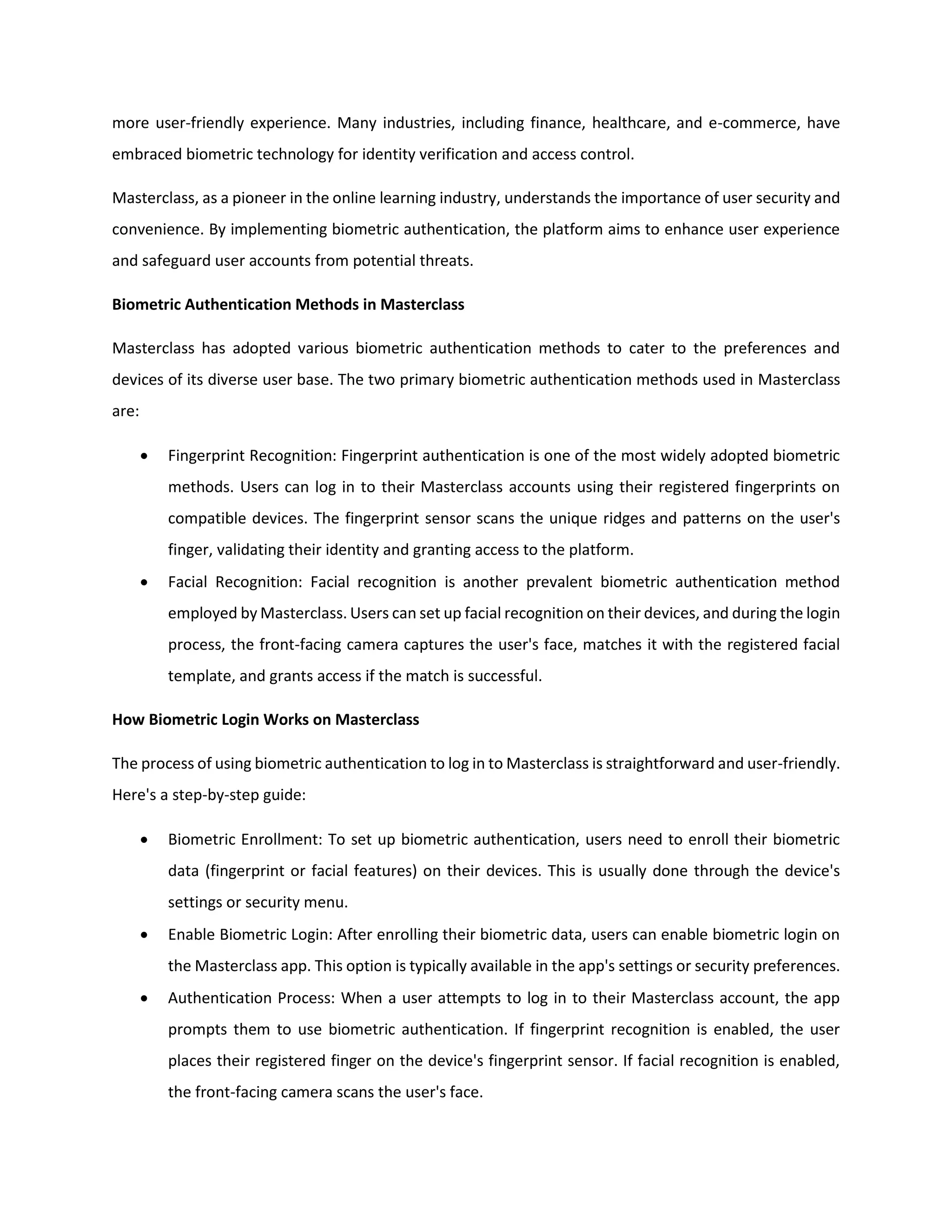 MasterClass Login Using Biometric Authentication.docx