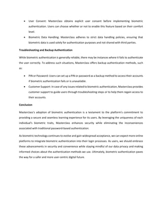 MasterClass Login Using Biometric Authentication.docx