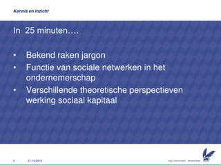 Masterclass Netwerken | PPT