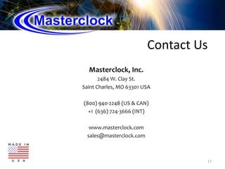 About Masterclock, Inc. | PPTX