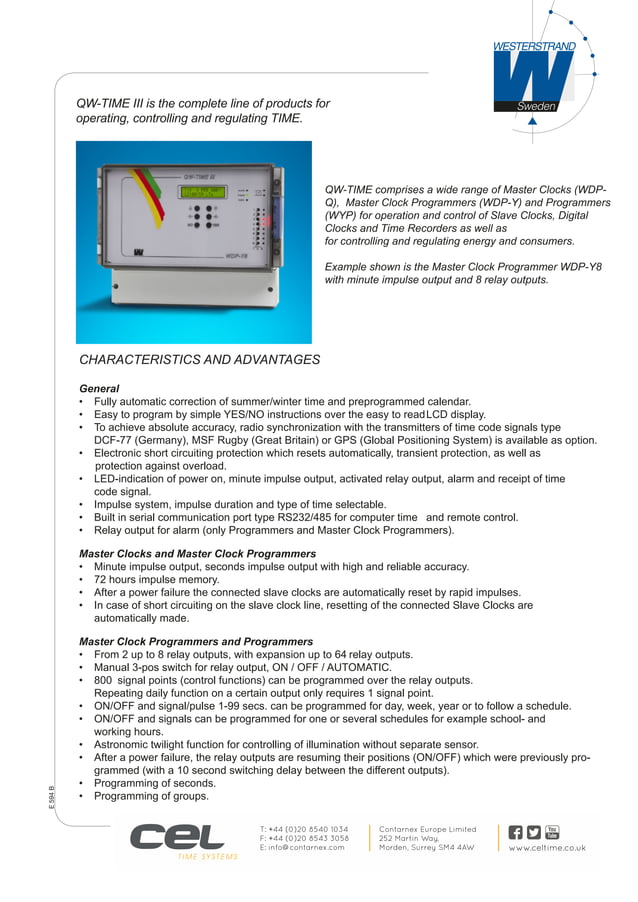 Master Clock Programmer for Time keeping in Church Clocks | PDF