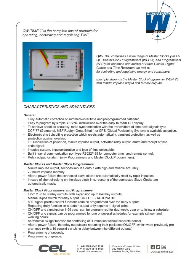 Master Clock Programmer for Time keeping in Church Clocks