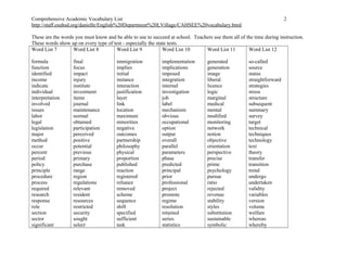 Master comprehensive academic vocabulary list | DOC