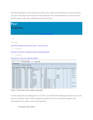 Master custom code management with sap solution manager | PDF