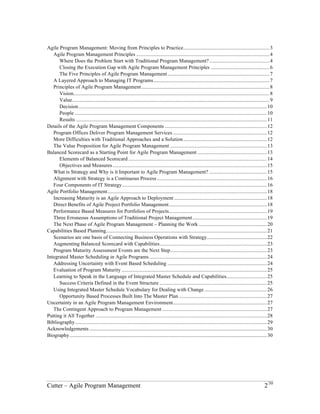 Agile Program Management - Moving from Principles to Practices | PDF