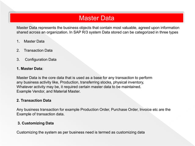 Master data | PPTX