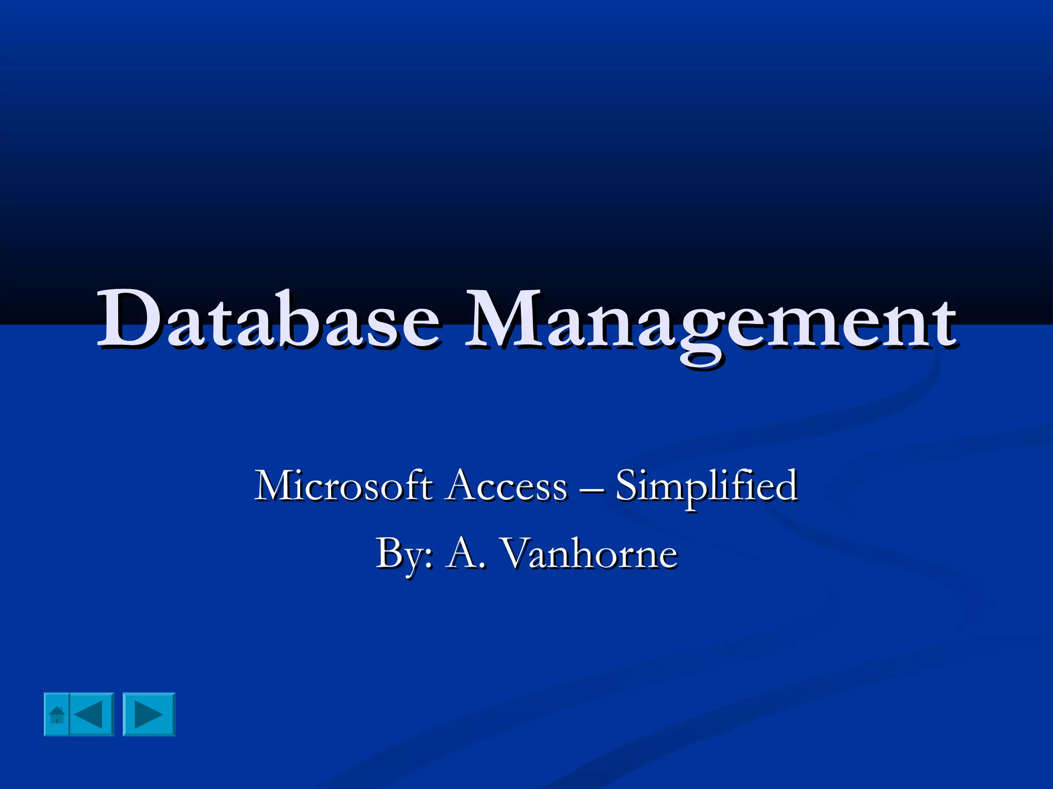 Master database management for cxc | PPT