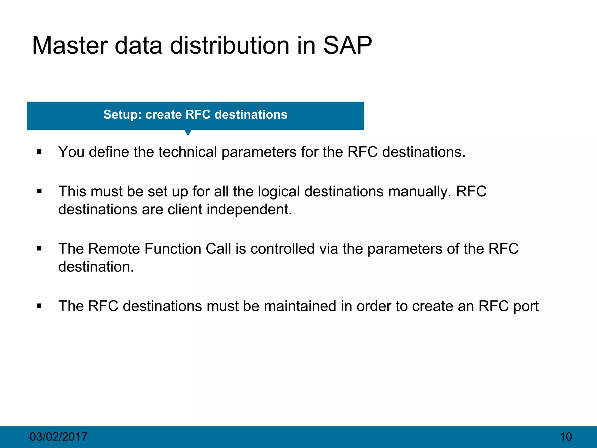 Master data distribution in SAP: implementation guide | PDF