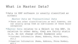 Understanding Master Data for ERP Systems | PPTX