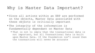 Understanding Master Data for ERP Systems | PPTX