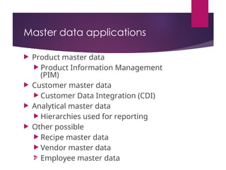 master data managementfor data analytics.ppt